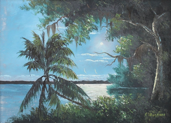 Ellis Buckner | Florida Highwaymen nocturnal moonlight Indian River ...