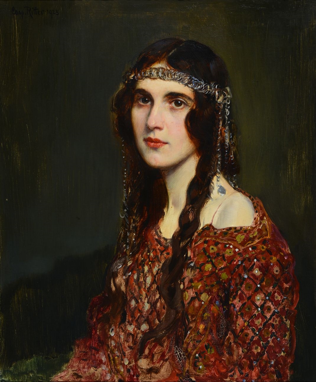 Caspar Ritter | Bildnis einer sitzenden Frau (1909) | MutualArt