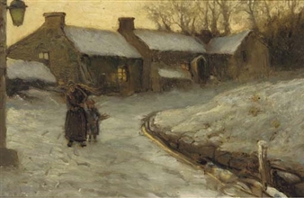 Joseph Farquharson - Winter, oil on canvas