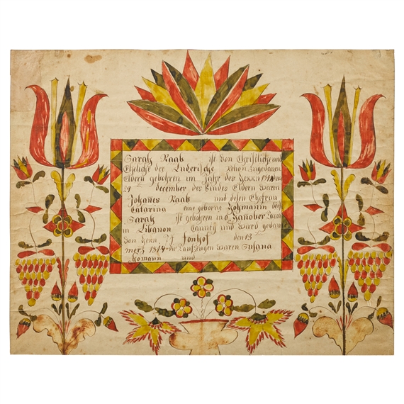 Huth Abraham | Birth Certificate for Sarah Raab, 1811 | Compare similar ...