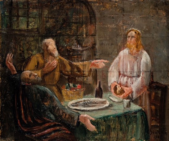 Carlo Socrate | Cena in Emmaus (1947) | MutualArt