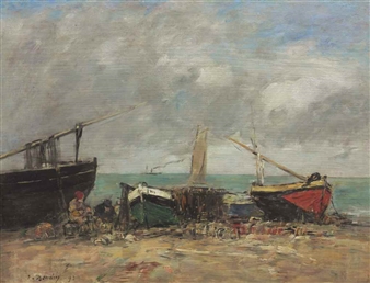 Eugène Louis Boudin | Villerville. Le rivage (1893 - 1894) | MutualArt