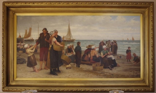 Henri Bource | Beach Scene | MutualArt