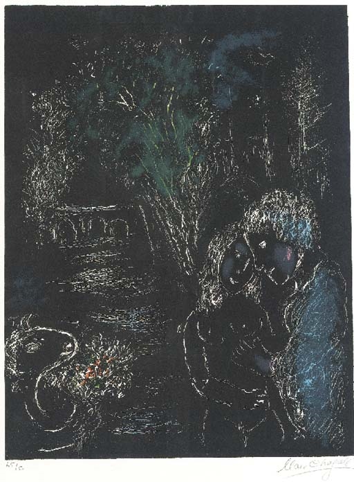 Marc Chagall | The Green Tree with Lovers (M. 959) (1950) | MutualArt