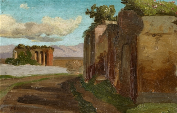 Friedrich Nerly - Hof in Venedig (A Courtyard in...