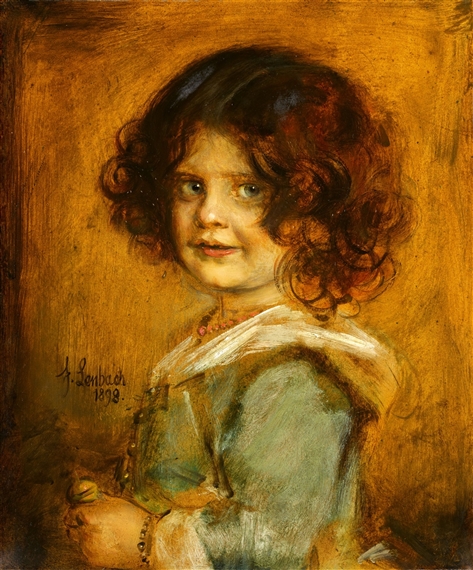 Franz Seraph von Lenbach | Portrait of the Artist's Daughter Gabriele ...