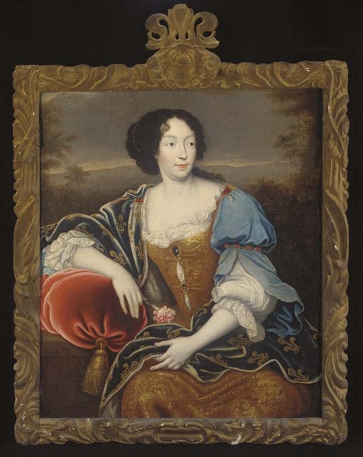 Pierre Mignard | Portrait of a lady, half-length, in a lace-trimmed ...