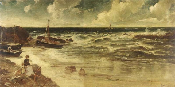 Edwin Ellis | Sketching the coast | MutualArt