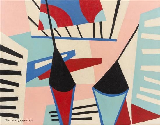 Ralston Crawford - Cologne Landscape, lithograph