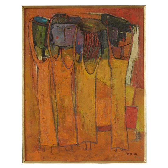 Ángel Botello | WOMEN WITH BUNDLES (1975) | MutualArt