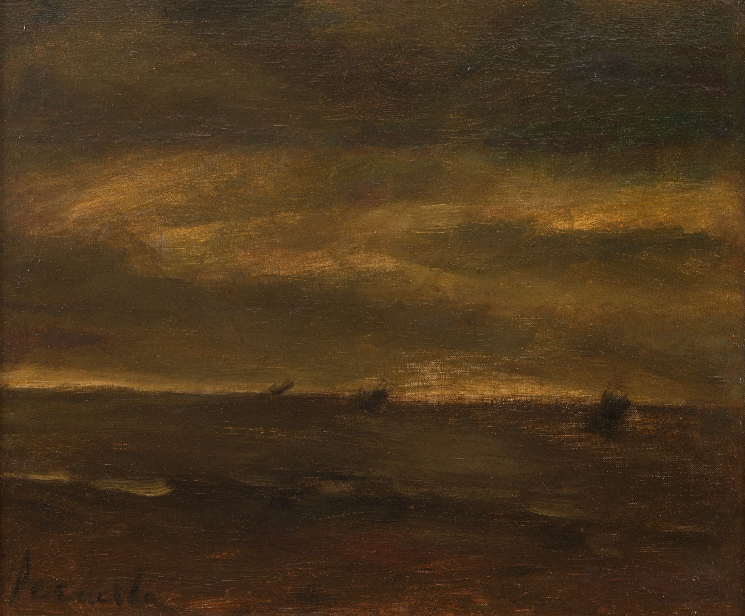 Constant Permeke | Marine With Fishing Boats | MutualArt