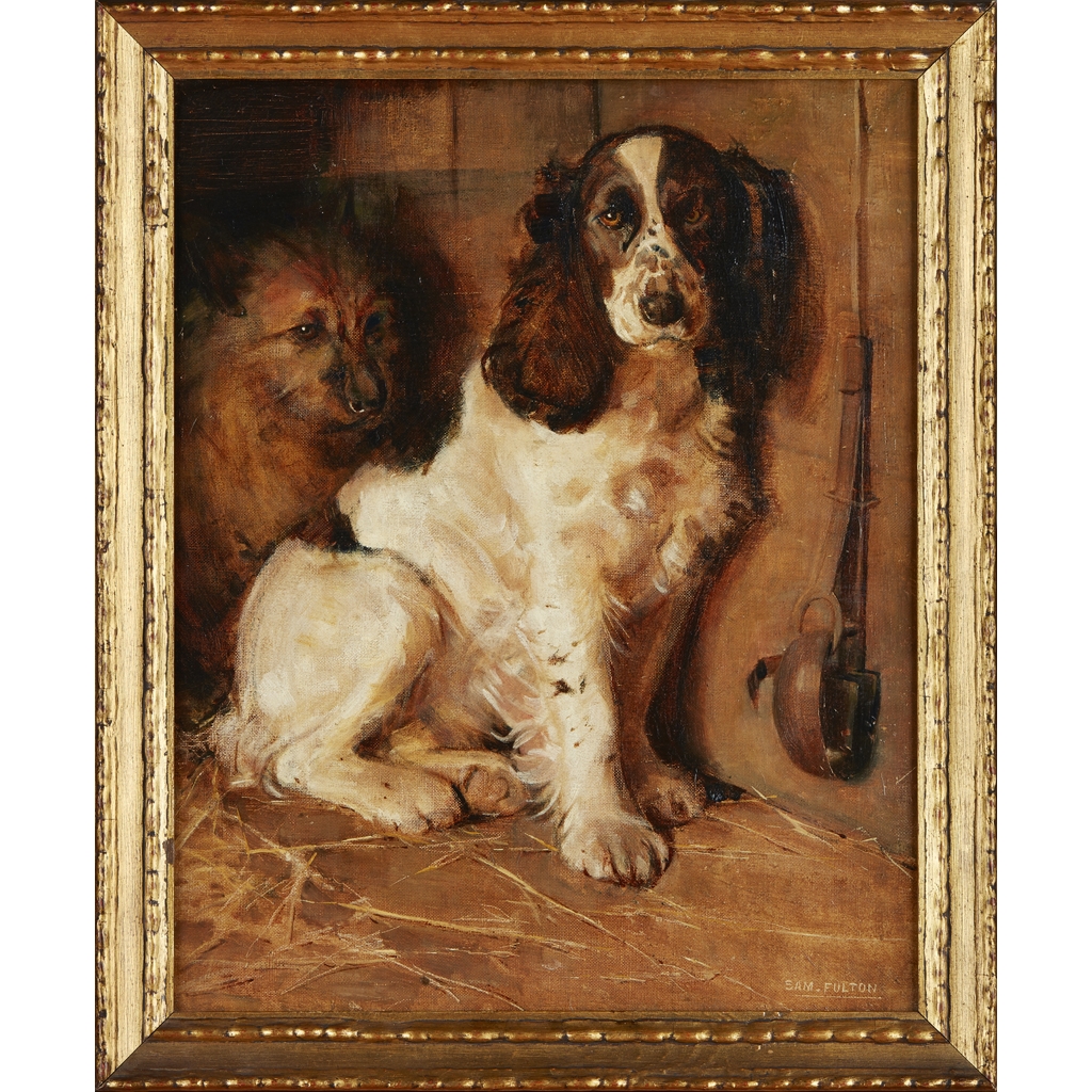 Samuel Fulton | DOGS IN A STABLE | MutualArt