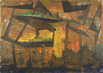 Alexander Vasilievich Shevchenko | Landscape with a lake (1930) | MutualArt