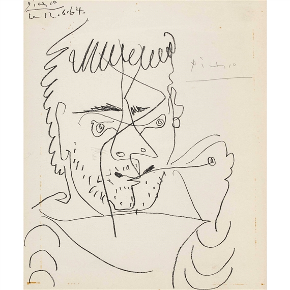 Pablo Picasso | Pour Daniel-Henry Kahnweiler (Le fumeur). (1964 ...