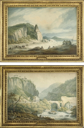 John Warwick Smith | St. Cosimato and Remains of the Claudian Aqueduct ...