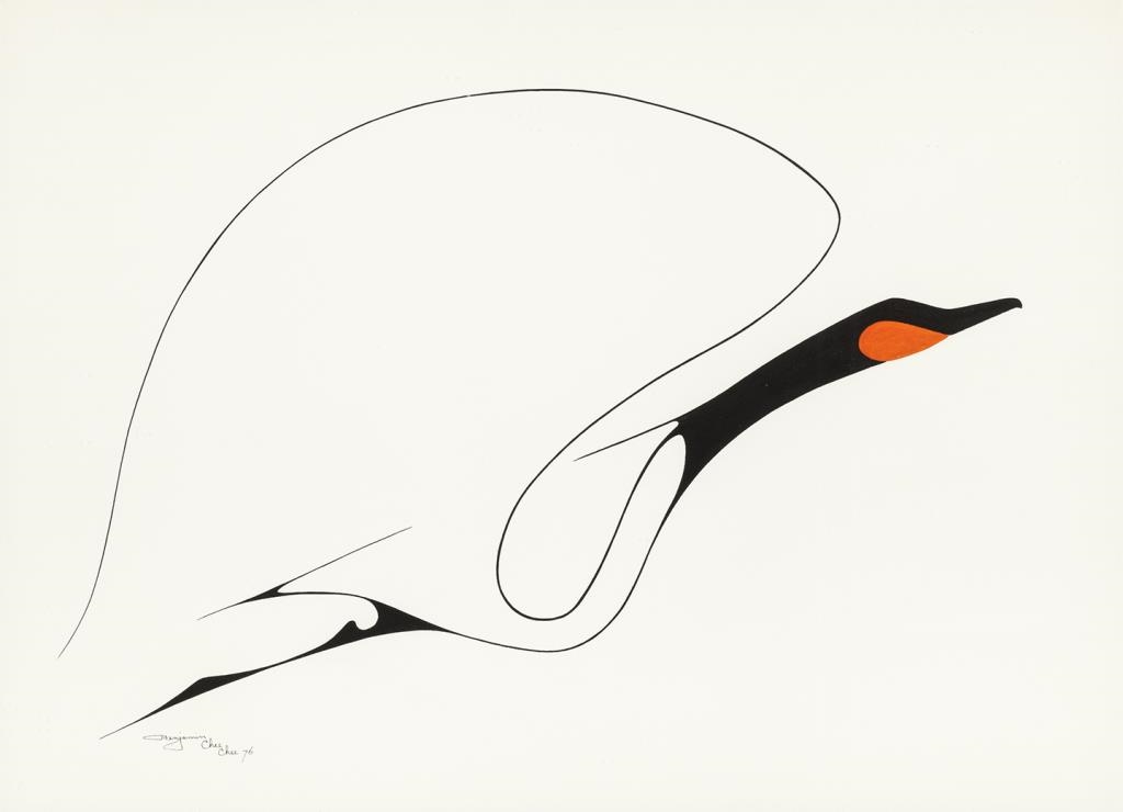 Benjamin Chee Chee | Canada Goose in Flight (1976) | MutualArt