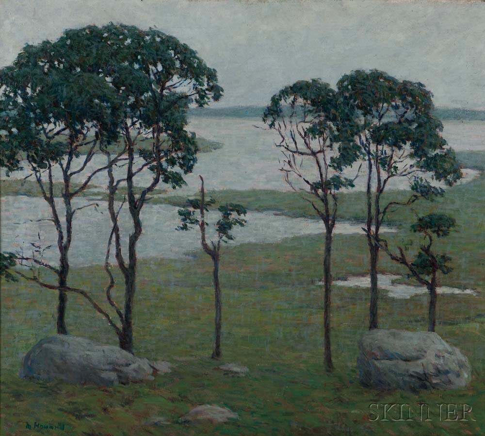 Marion P. Howard | Mountain Vista with Cabins | MutualArt