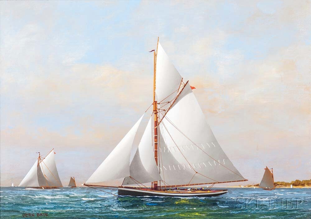 Vern Broe | Racing Yacht Under Sail | MutualArt