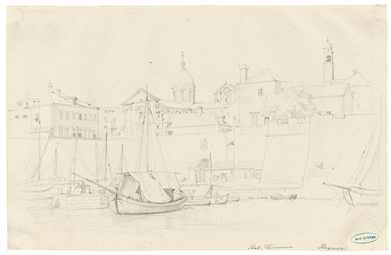 Robert Kummer | The Harbour of Ragusa | MutualArt