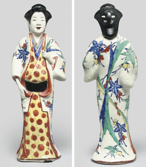 Japanese School, 17th Century | A Kakiemon figure of a standing Bijin ...