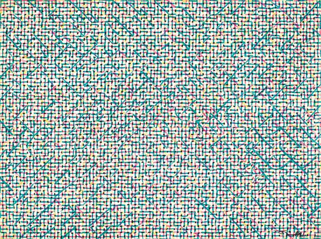 Ding Yi | APPEARANCE OF CROSSES 91-11 (1991) | MutualArt