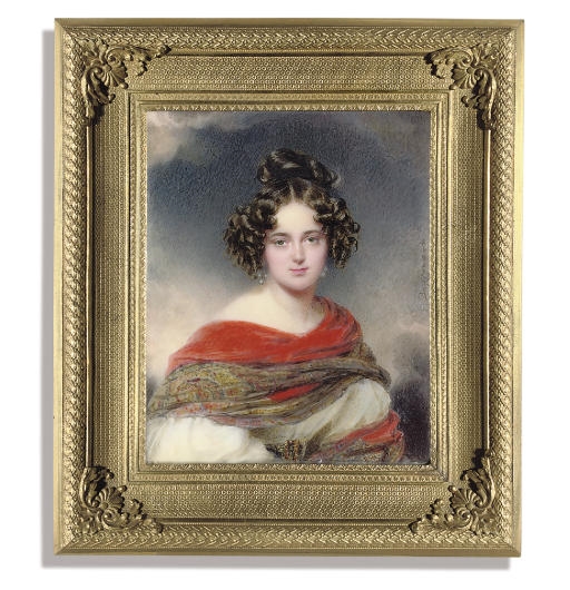 Moritz M. Daffinger | A magnificent miniature of a young lady called ...