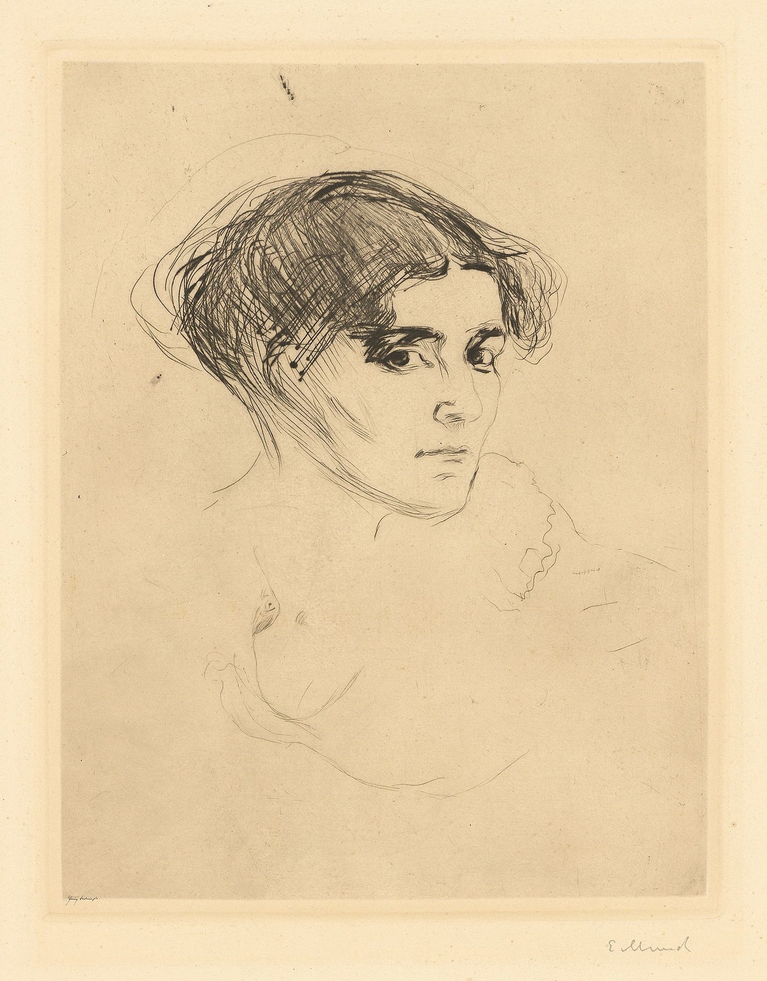 Edvard Munch | Frauenkopf (1902) | MutualArt