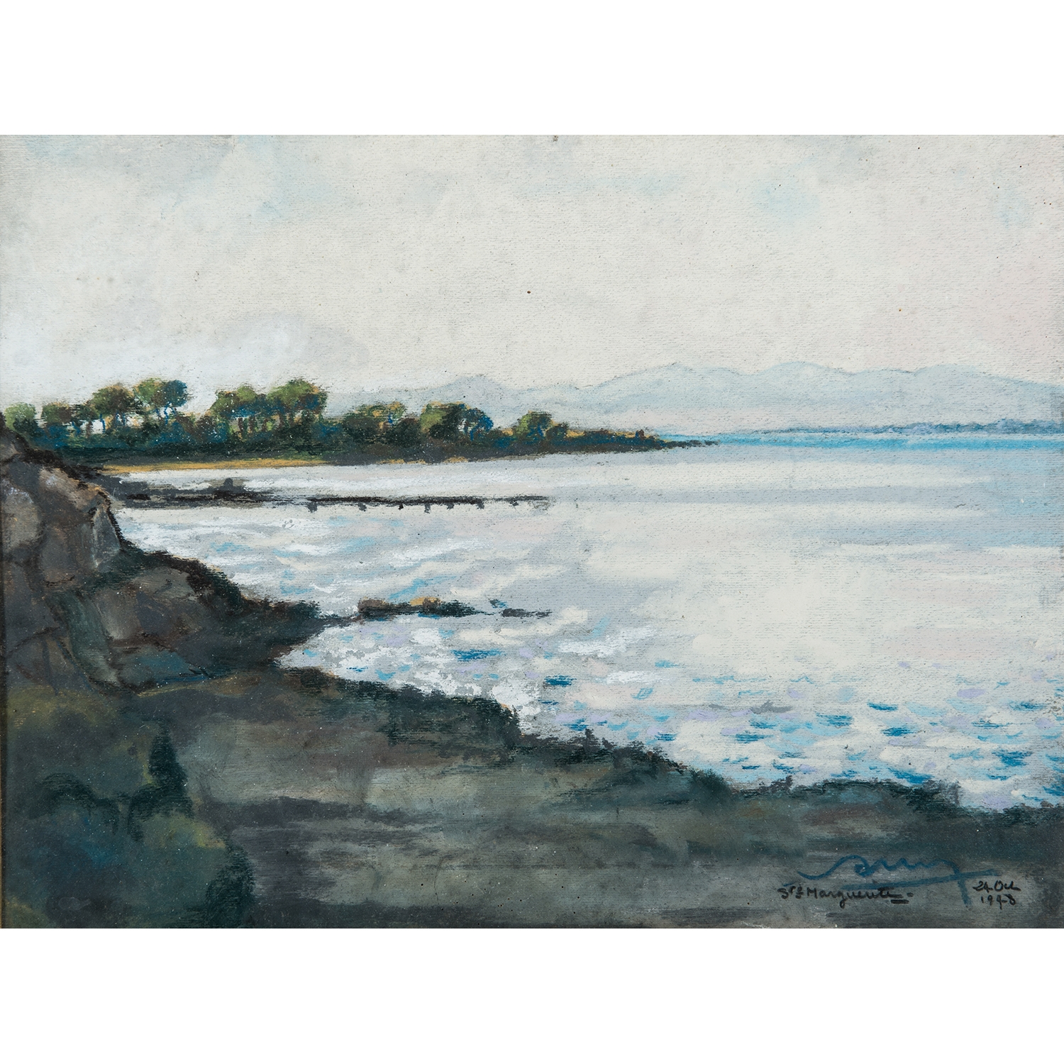 Louis Fortuney | Vue de l'Ile Sainte Marguerite (1948) | MutualArt