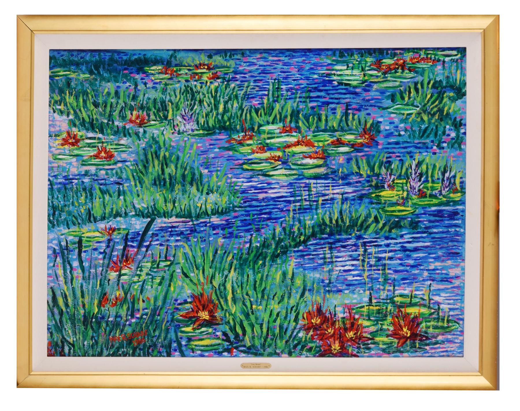 Max R. Scharf | Lily Pads On The Water (1986) | MutualArt