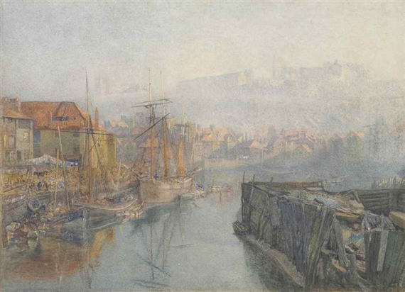 Alfred William Hunt | Whitby Harbour | MutualArt