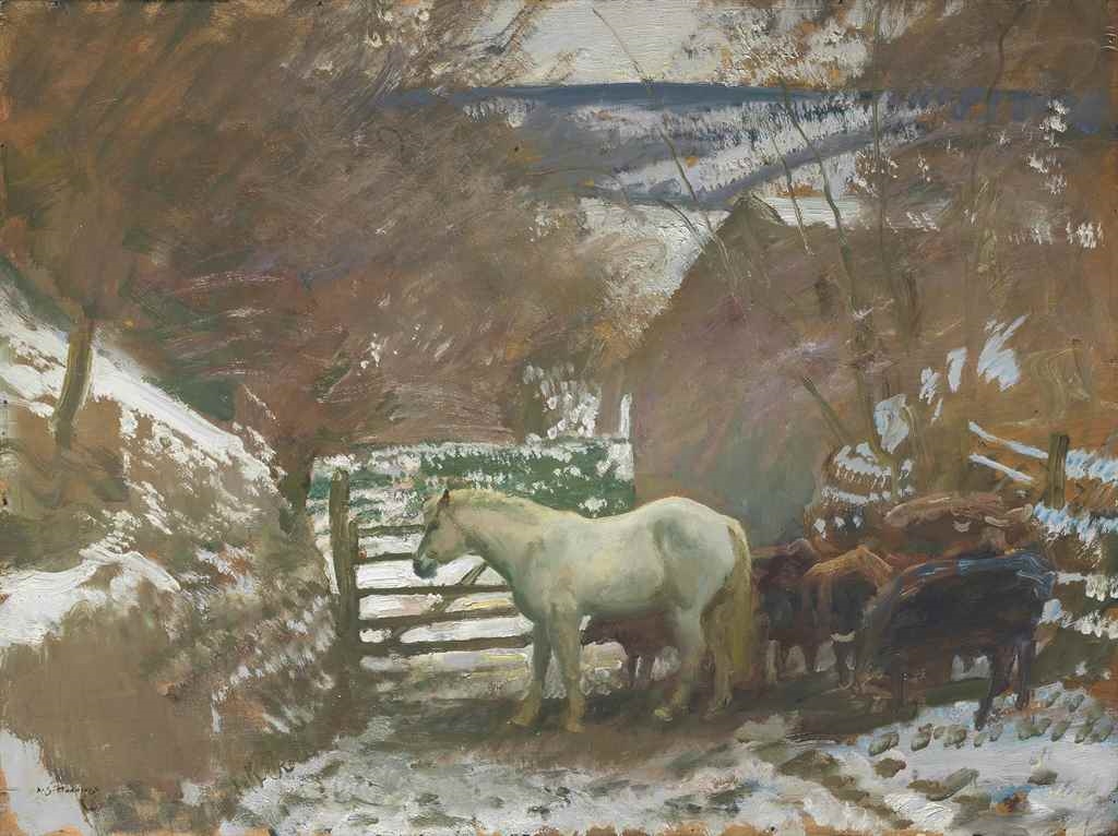 Sir Alfred James Munnings | February Thaw | MutualArt