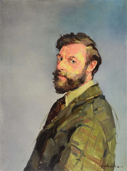 Robert Lenkiewicz - SELF PORTRAIT WITH YANA, oil...