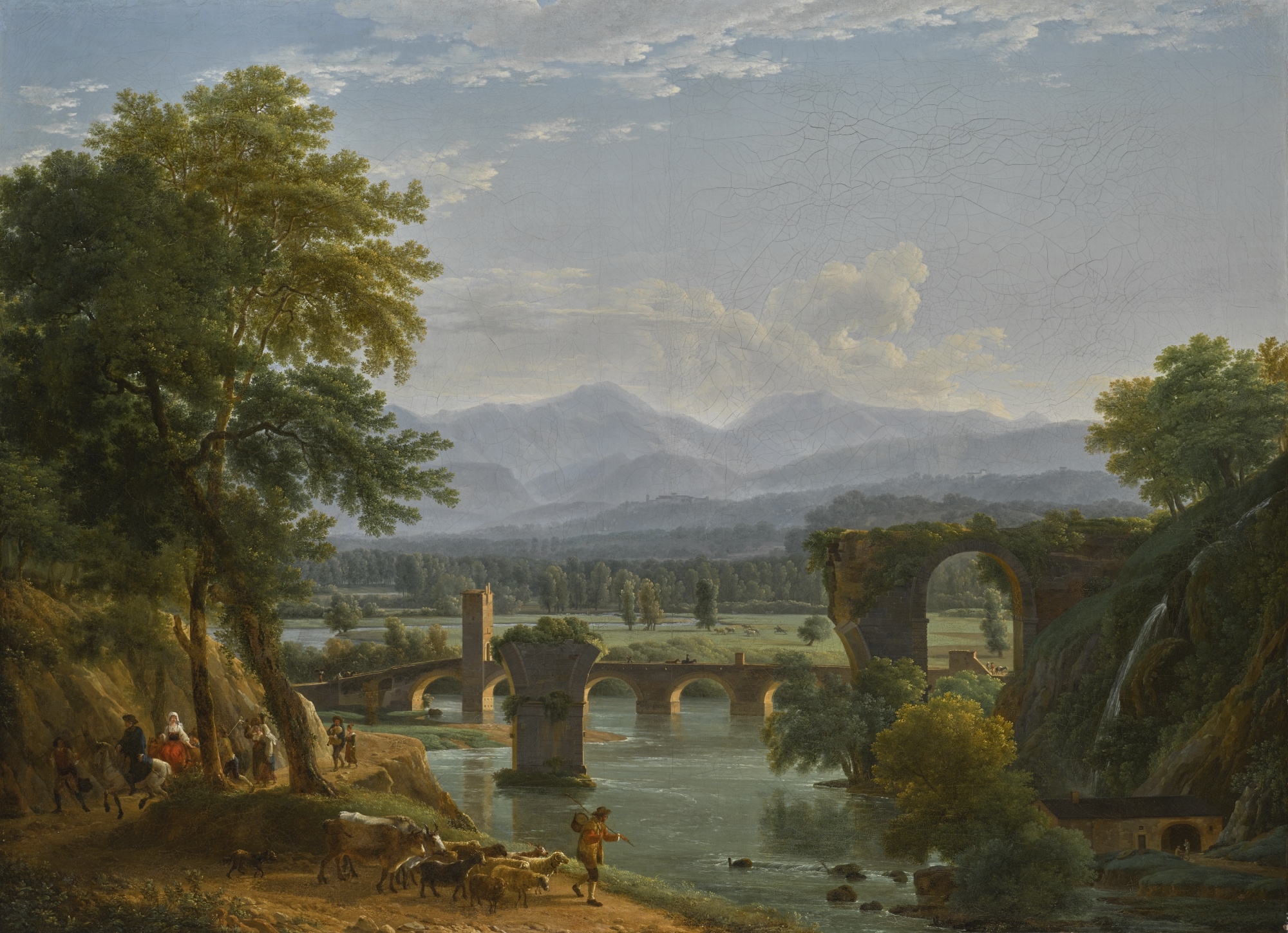 Jean-Joseph-Xavier Bidauld | THE AUGUSTUS BRIDGE OVER THE RIVER NERA ...