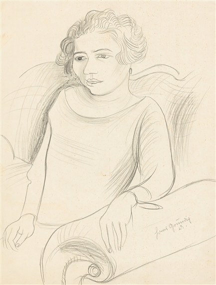 Hans Grundig | Sitzende auf Sofa (1923) | MutualArt