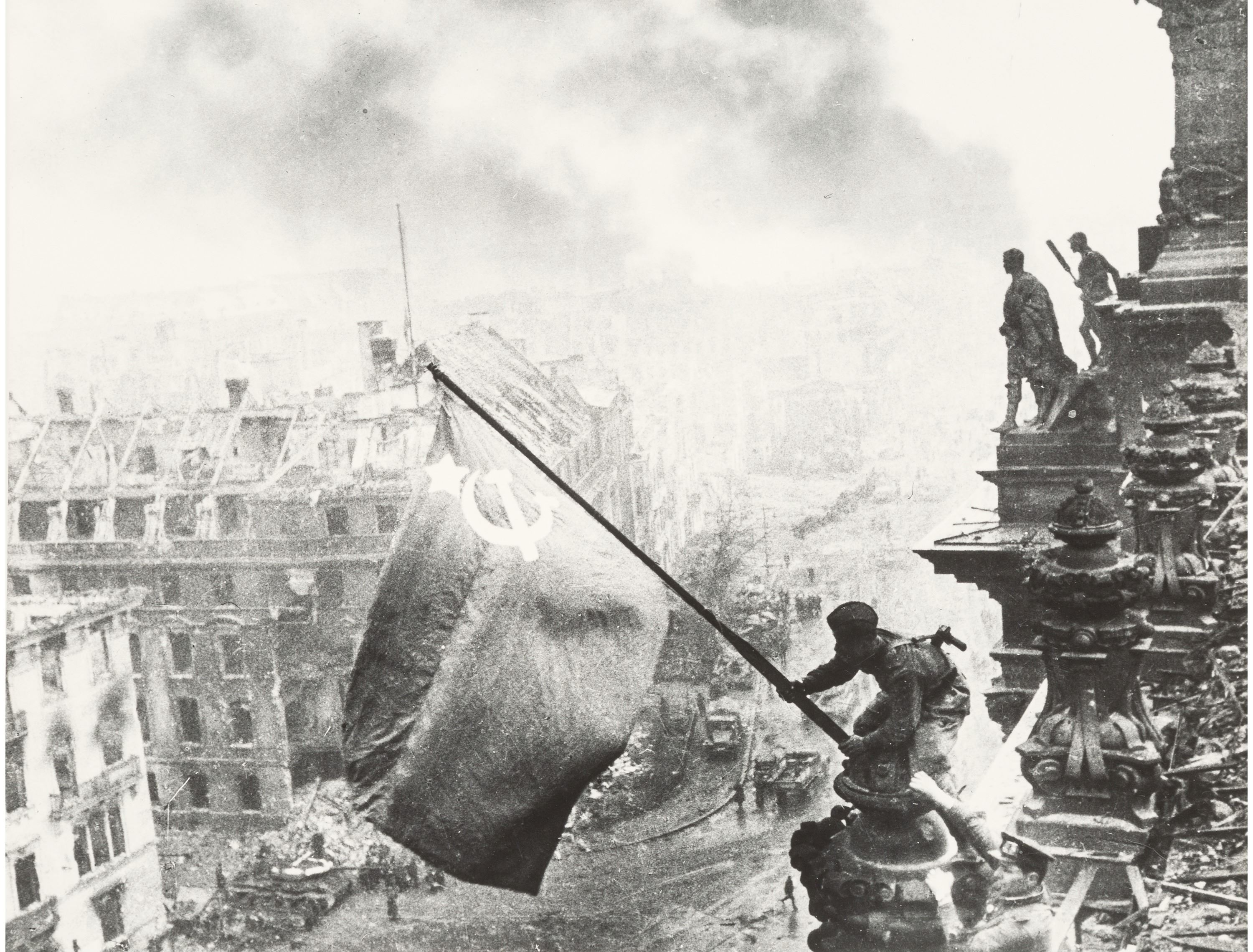 Yevgeny Khaldei | Raising the Red Flag over the Reichstag | MutualArt