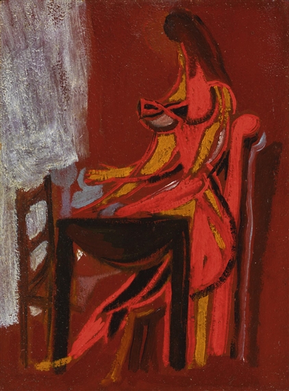 Roger Hilton | Seated Figure (Late 1940s) | MutualArt