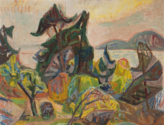 Aage Storstein | Verandautsikt, Holmsbu (1944) | MutualArt
