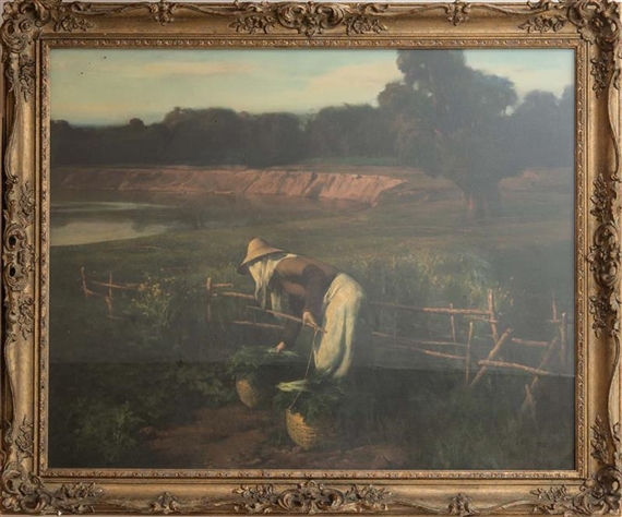 Zhang Li | Woman Gardening (1988) | MutualArt