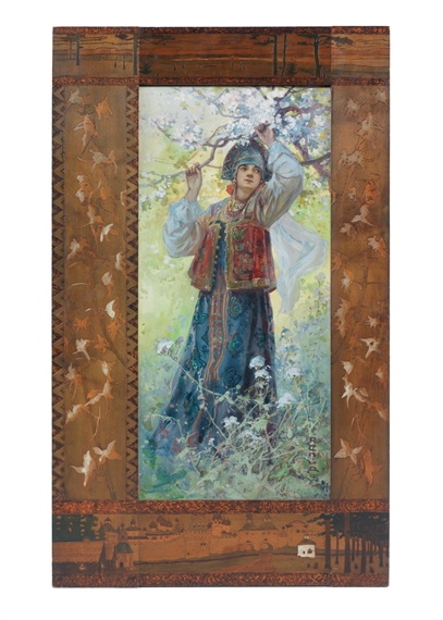 Aleksandr Petrovic Apsit | Girl in Traditional Costume (1904) | MutualArt