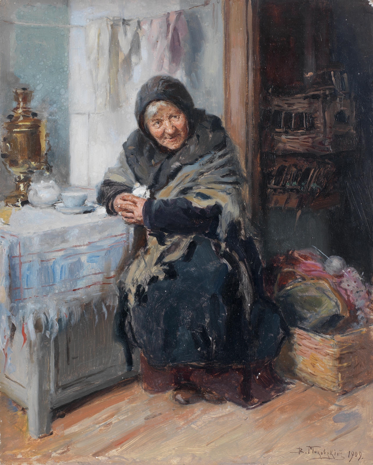 Vladimir Makovsky | The Laundress (1909) | MutualArt