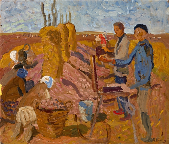 Aleksei Tkachev | Harvesting Potatoes (1963) | MutualArt