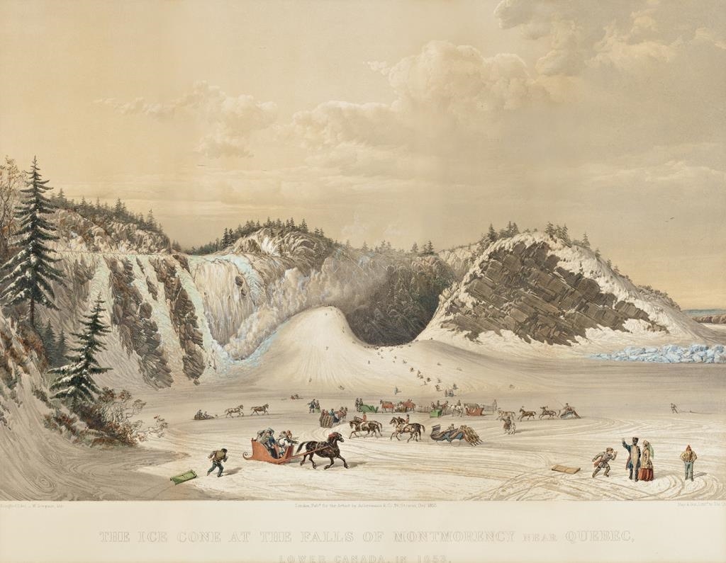 Cornelius Krieghoff | The Ice Cove at the Falls of Montgomery | MutualArt