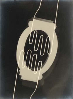 Man Ray | Rayograph with Goggles, Egg and Candle (1924) | MutualArt