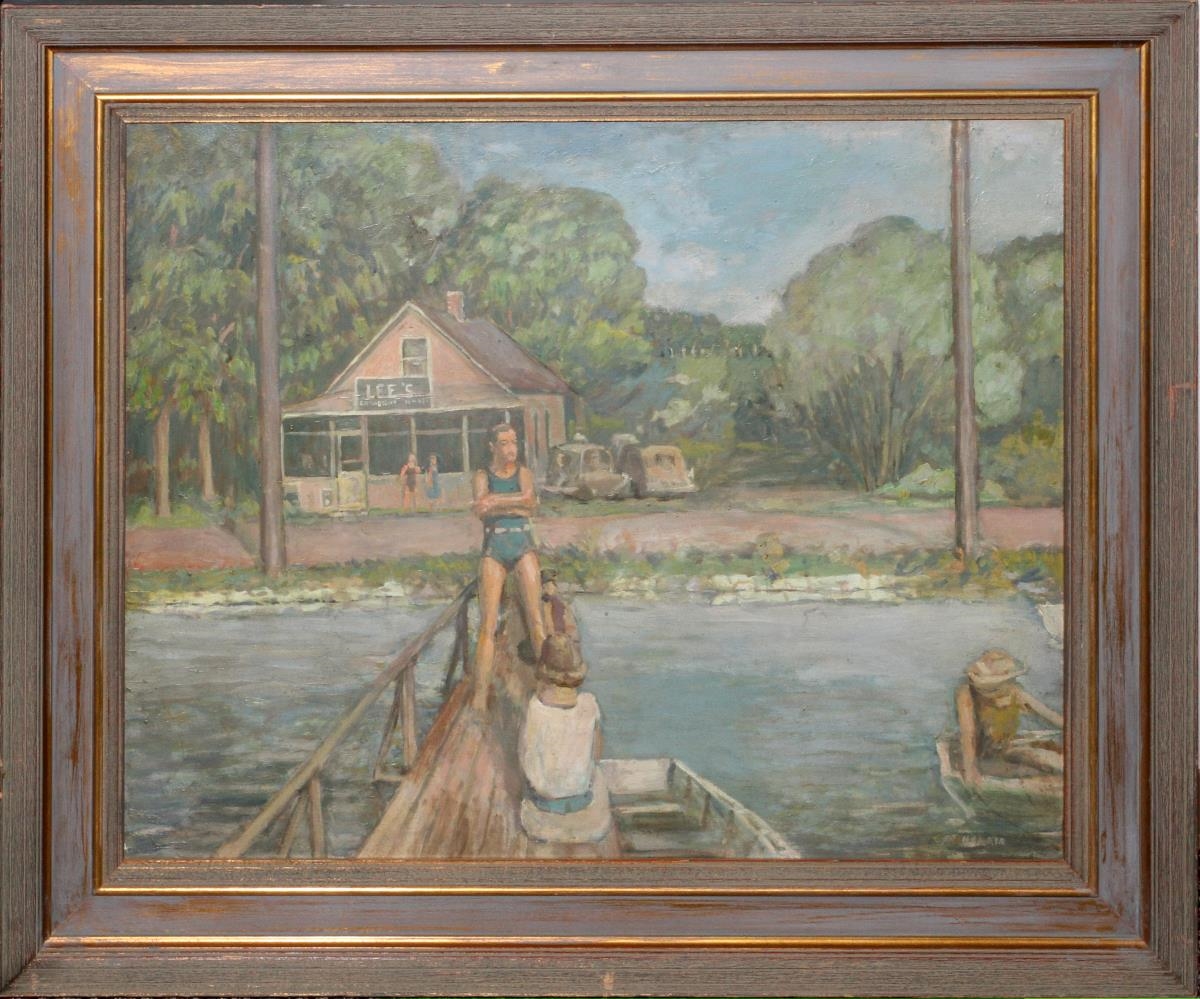 Gerrit Van Sinclair | Lake Beulah Pier (1937) | MutualArt