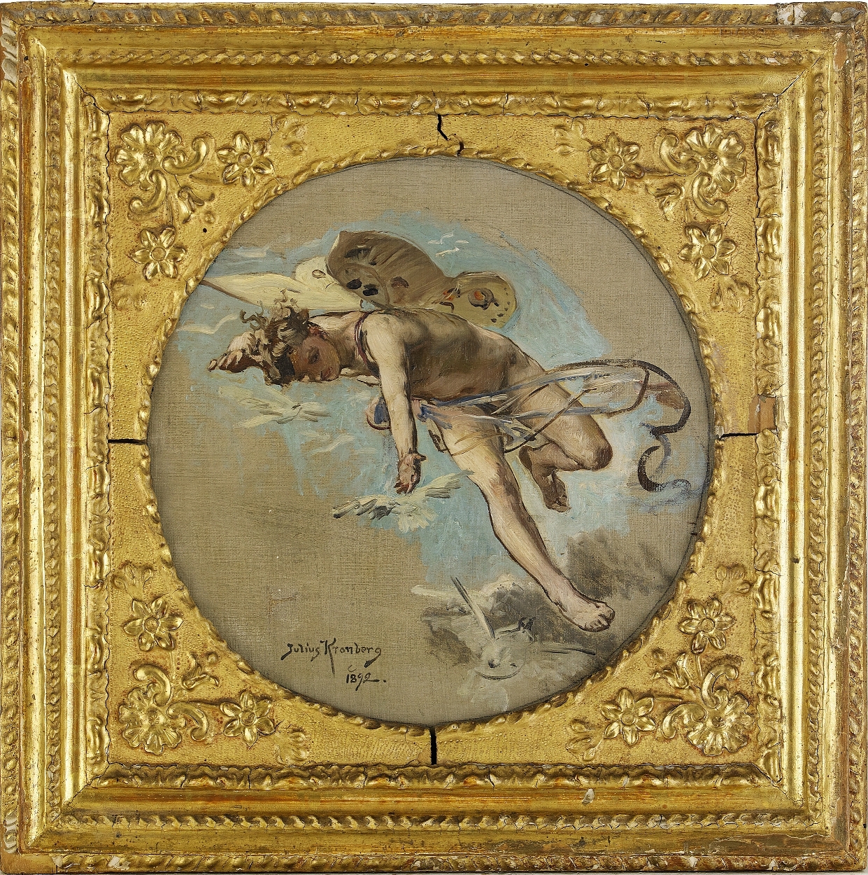 Julius Kronberg | Kerub, skiss till plafond på Stockholms slott (1892 ...