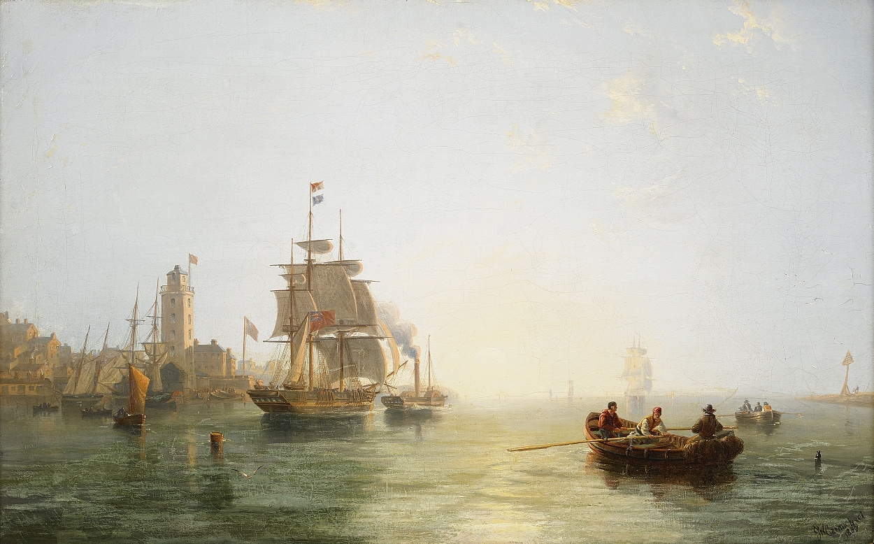 John Wilson Carmichael | View from a port (1857) | MutualArt