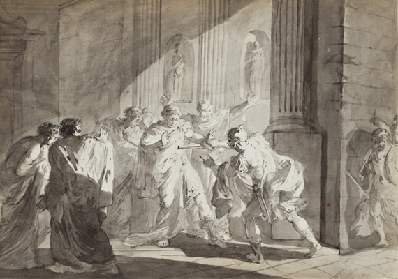 Luis Lopez Piquer | The Death of Julius Caesar (1830) | MutualArt