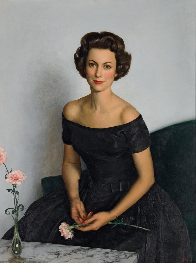 John Koch | Portrait of Mrs. Arnold (Circa 1960) | MutualArt