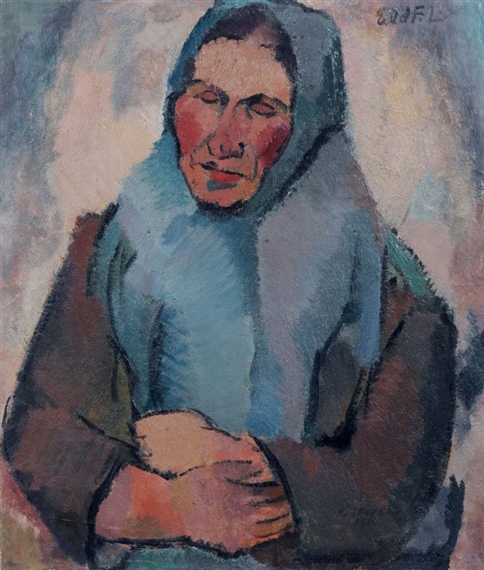 Else Lohmann | Frau mit Kopftuch (1921) | MutualArt