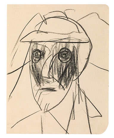 Ernst Ludwig Kirchner | Portrait of a man with hat (1928) | MutualArt